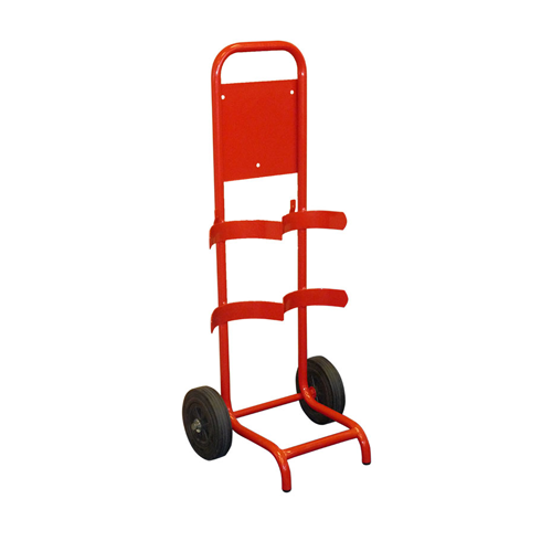 Compact Double Fire Extinguisher Trolley