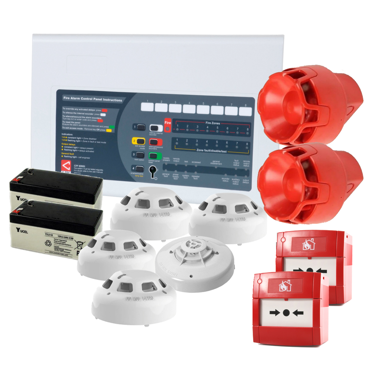 C-TEC 2 Zone Fire Alarm Conventional Kit - Hochiki | Fire Detection Shop | Fire Detection Shop